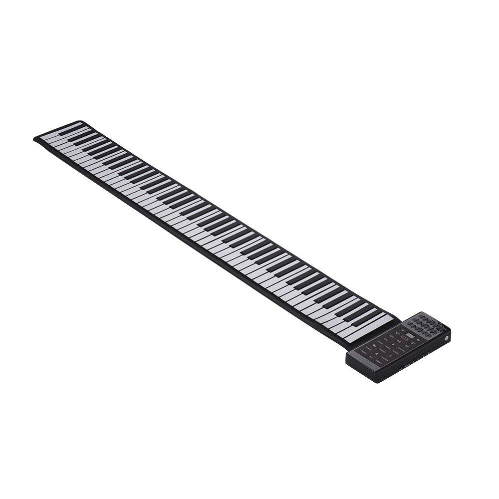 Function Silicone Piano Portable 88 Roll Lithium Battery Reverberation ...