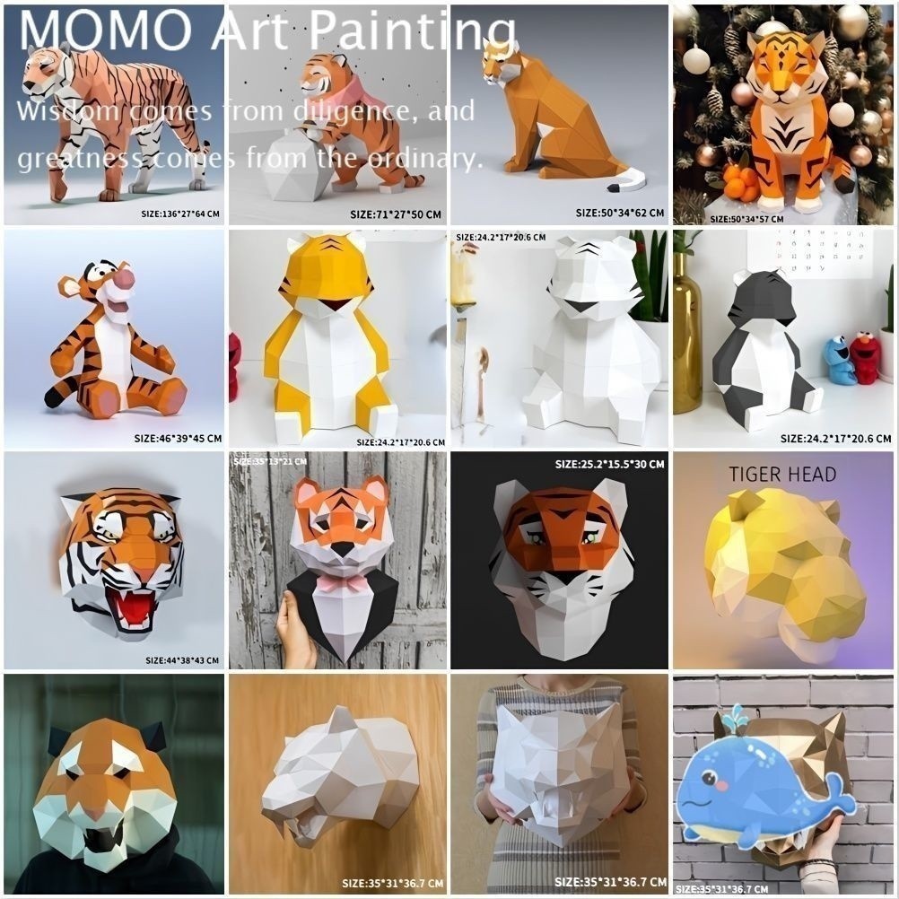 Star Creative Paper Model k6 Tiger Paper Model Home Wall Hanging Wall ...