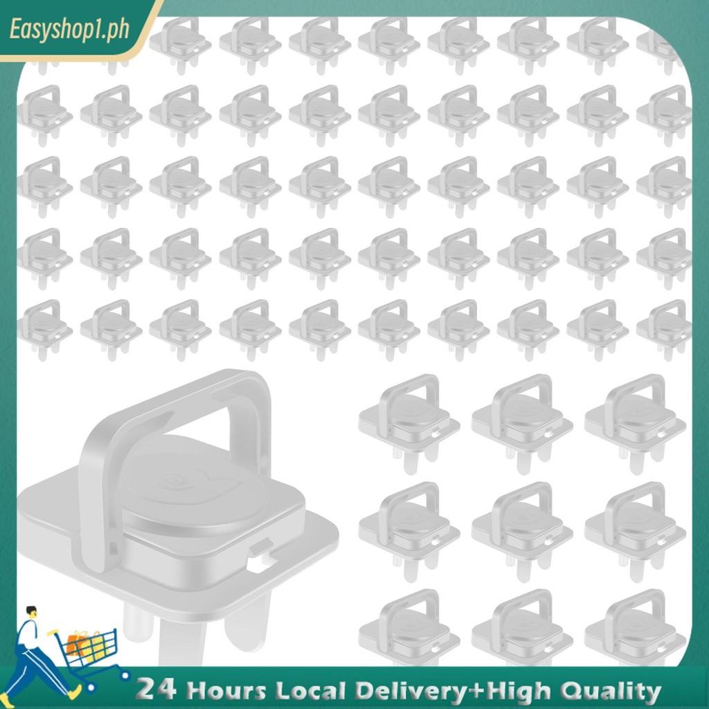 50Pcs Plug Socket Covers Outlet Plug Covers for US 3 Prong Plastic ...