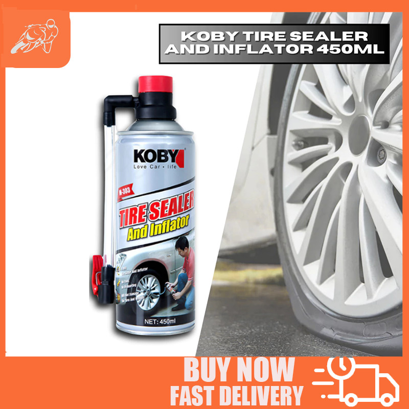KOBY TIRE SEALER AND INFLATOR 450ML | Shopee Philippines