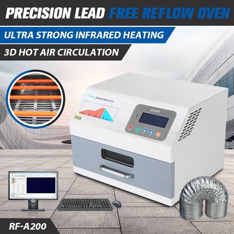 High Precision Drawer Infrared IC Heater Desktop Reflow Solder Oven ...