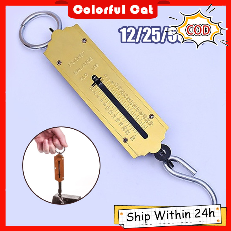 Spring Balance Metal Scale Pocket Scale Hanging Scale 12kg 25kg 50kg ...
