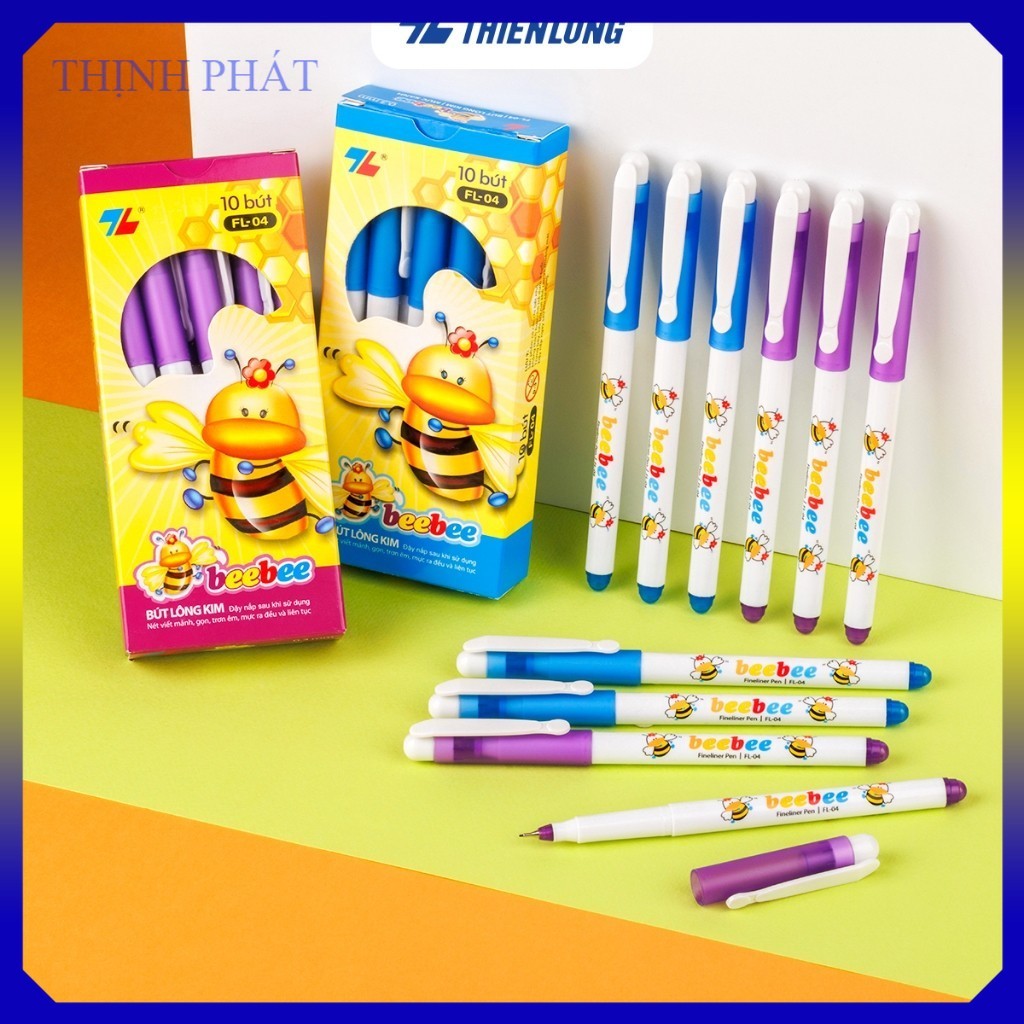 Box of 10 Needle Brush Pens - Beebee TL FL-04 liquid ink pen, 0.3 mm ...