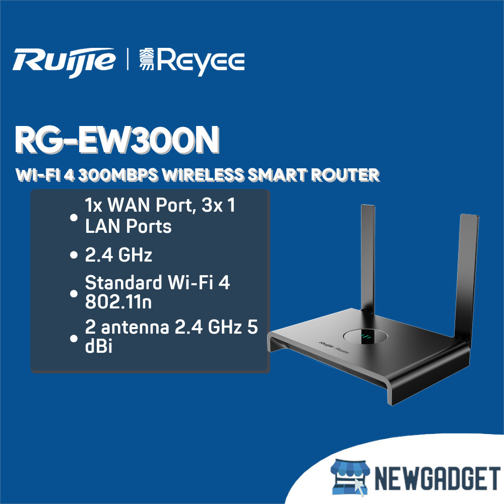 Ruijie REYEE RG-EW300N WI-FI 4 300MBPS WIRELESS SMART ROUTER | Shopee ...