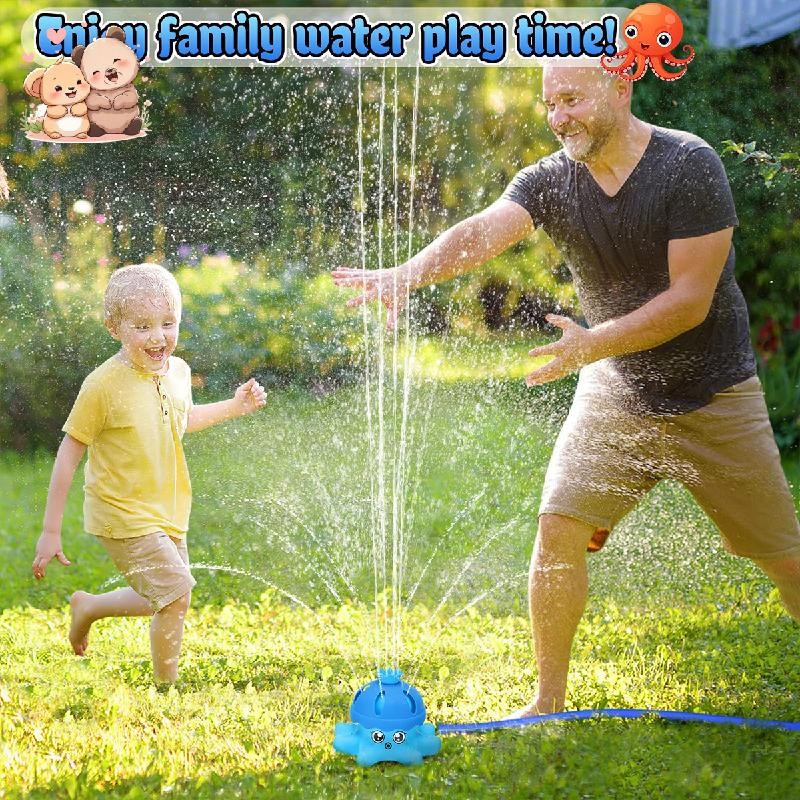 Octopus Water Sprinkler Backyard Spinning Sprinkler Toy For Summer Cute ...