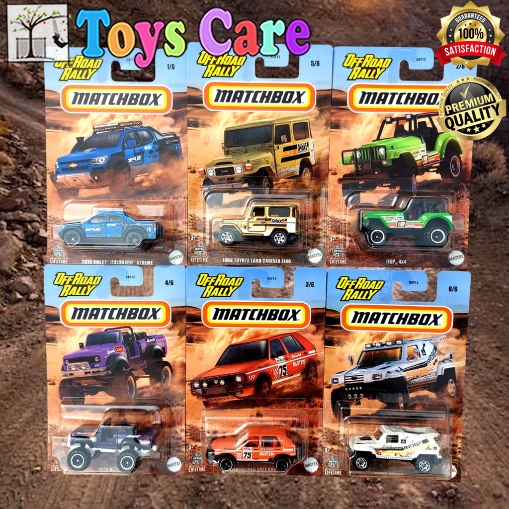 Matchbox Offroad Rally Toyota Land Cruiser Jeep 4x4 Chevy Colorado ...
