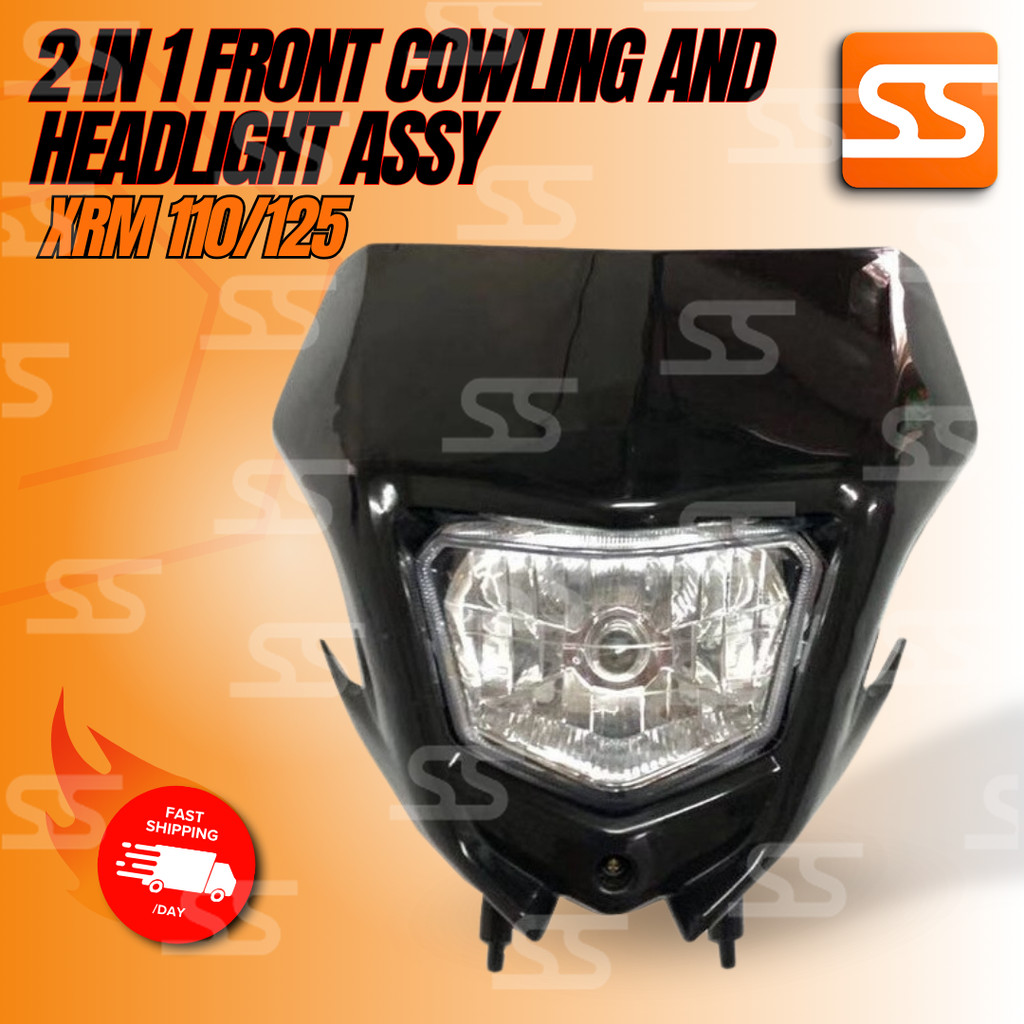 FRONT COWLING AND HEADLIGHT FOR HONDA XRM 110 FAIRINGS AND XRM 125 ...