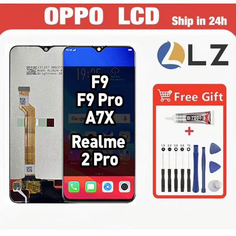 LCD Screen Compatible OPPO F9 F9Pro A7x REALME 2Pro Original Glass ...