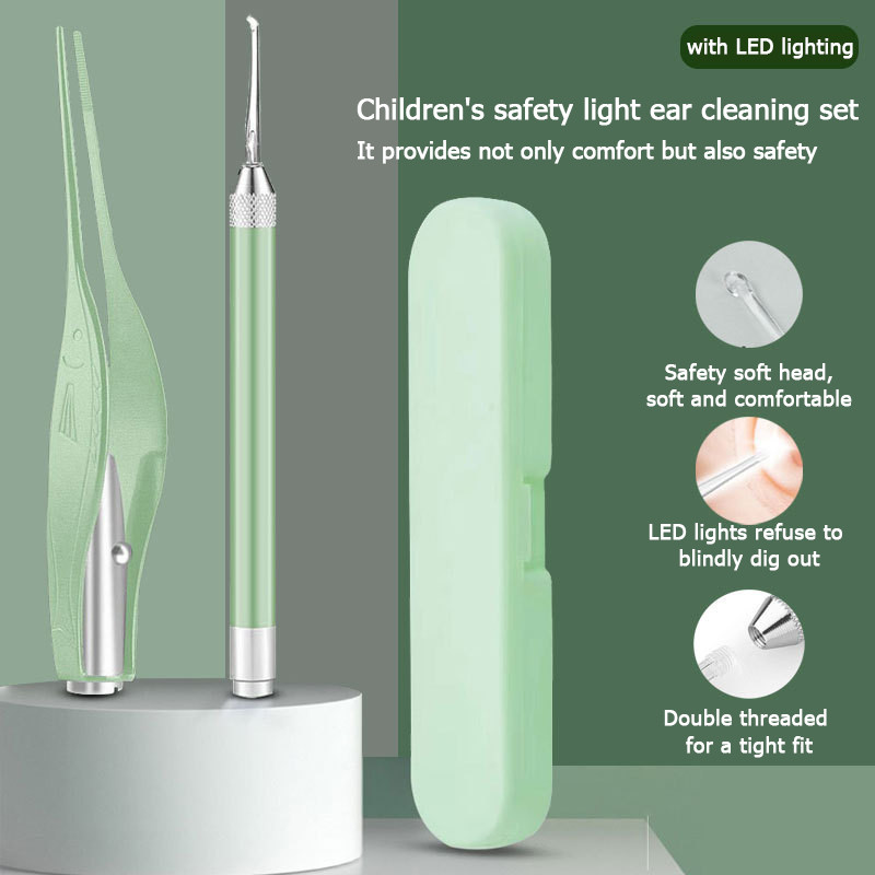 Luminous Ear Pick Baby With Light Replaceable Ear Pick Set Children ...