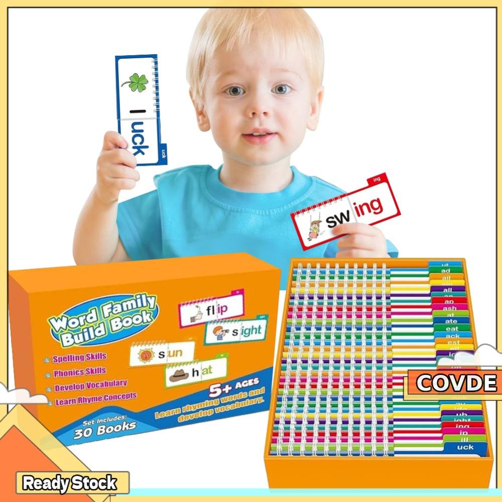 CVC Word Flip Chart Vowel Word Flashcards Educational Sight Words Games ...
