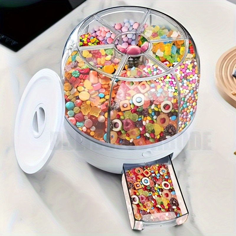 1 Piece, 360°Rotating Candy Dispenser, Large Capacity 33-Pound Plastic ...