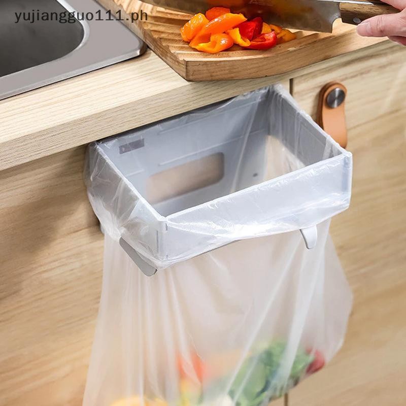 # yujiang # Foldable Trash Bag Holder Wall-Mounted Kitchen Garbage Bag ...