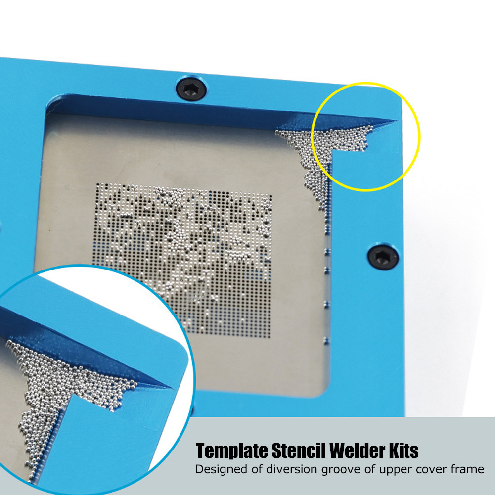 Rrianfo BGA Reballing Rework Station Double Frame Template Stencil ...