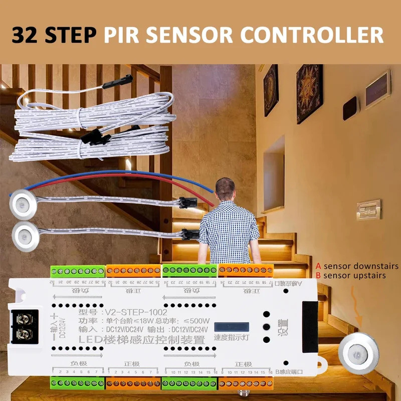 Stairway Lighting LED Motion Sensor Automatic Stair Light Controller ...
