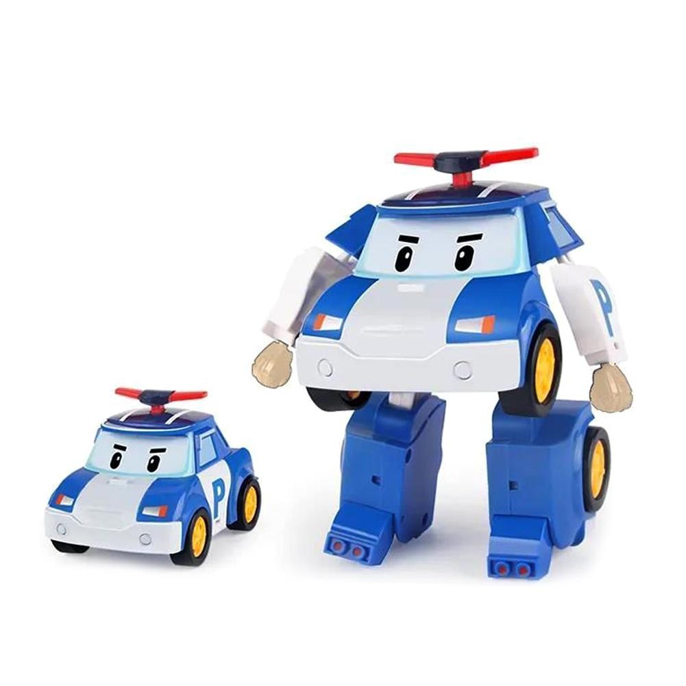 Transformed Police Car Poli Robot Set Traffic Baby Set Toy Children's ...