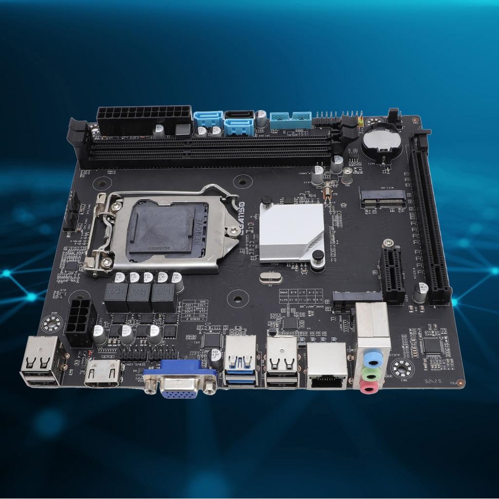 Usihere PC Motherboard for LGA1150 ATX 3+1 Power Phase PCIEX16 M.2 Nvme ...