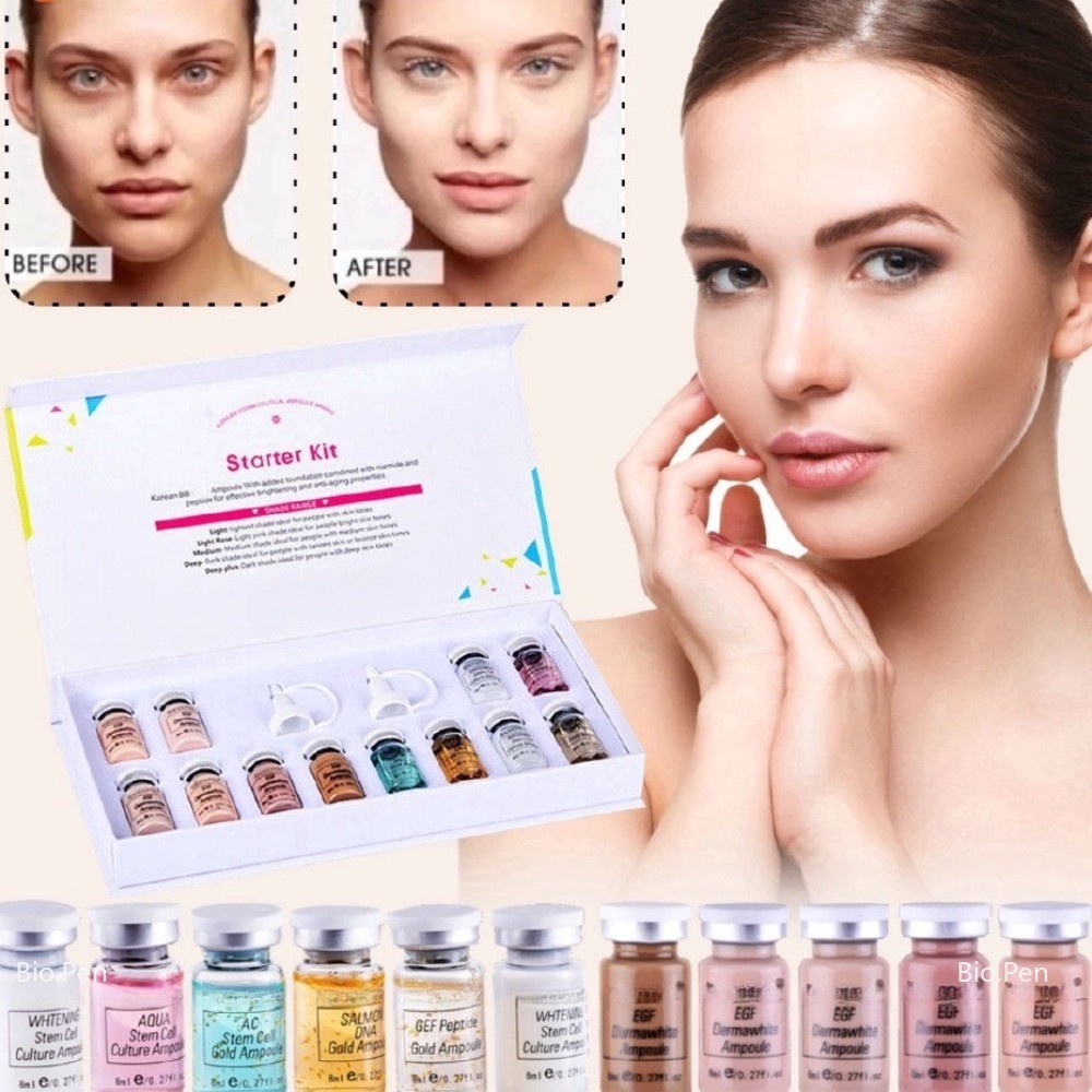 12 bottles BB GLOW Starter Kit Stayve Dermawhite BB Glow Treatment Niacinamide/Peptide Face Skin ...