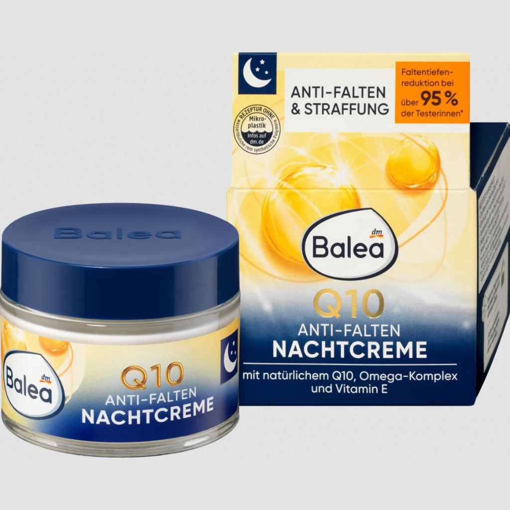 Balea Q10 Wrinkle Reduction Cream, Anti-Aging Skin Care, Day and Night ...