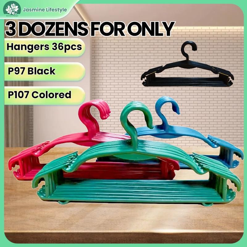 36PCS 3DOZEN FOR 109 or119PHP Affordable Plastic Hanger Adult Color ...