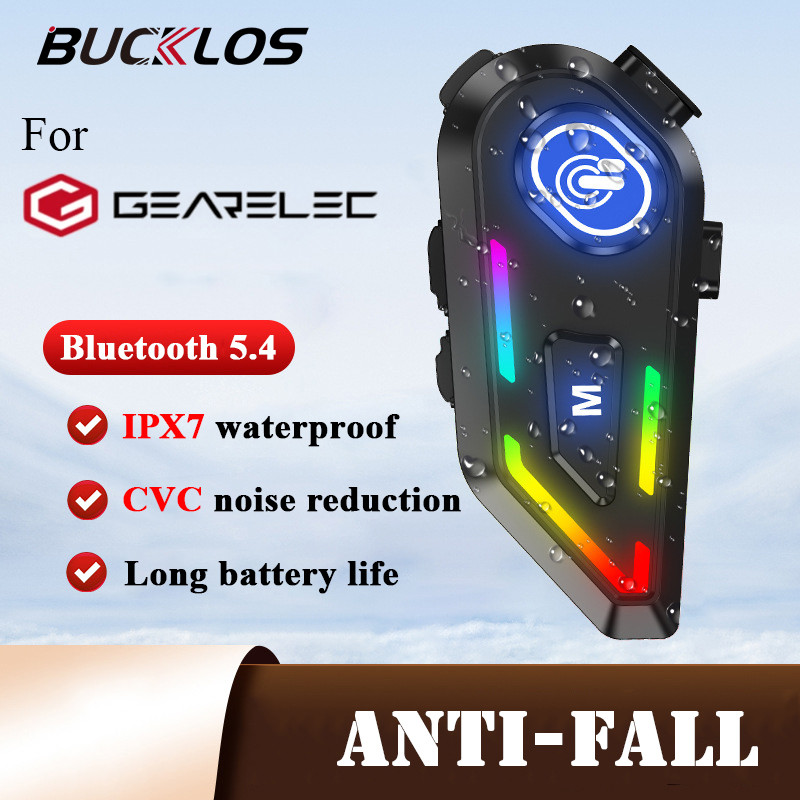 BUCKLOS Helmet Headset for Freedconn Motocycle Waterproof 500m IPX6 ...