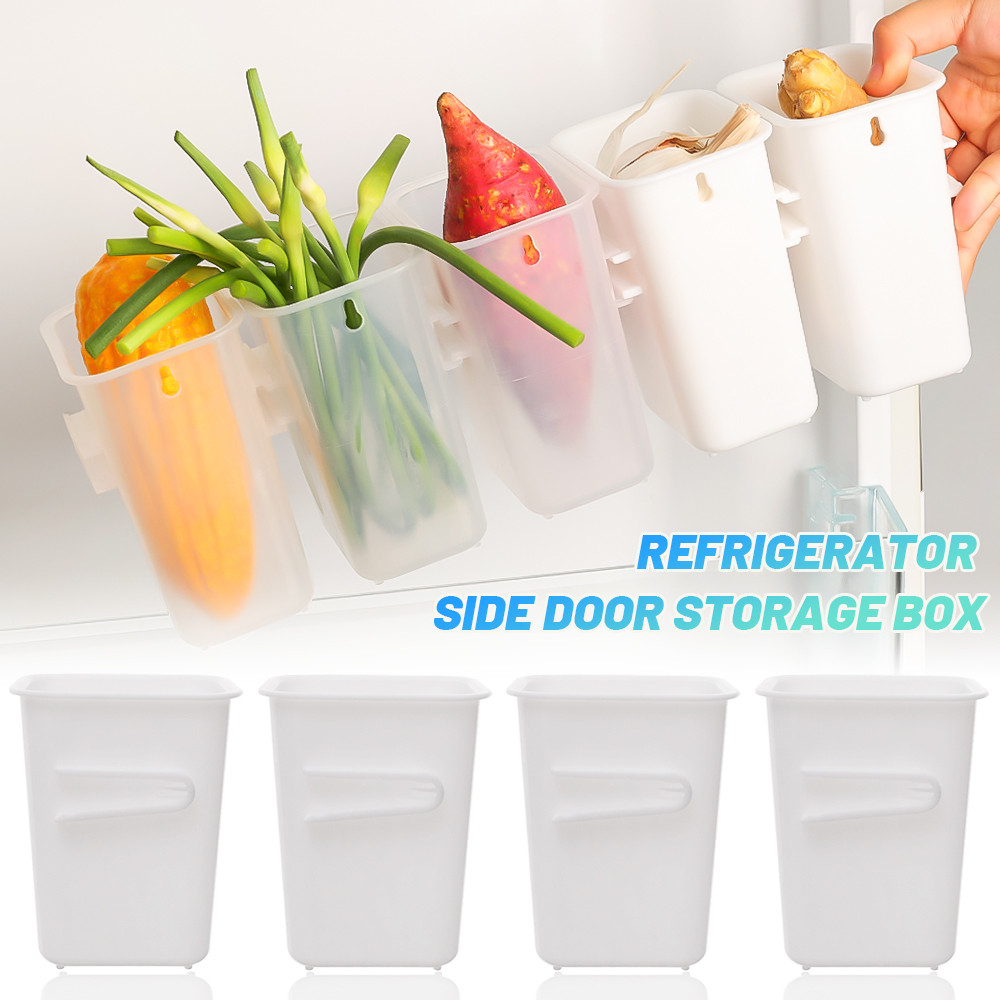 Fridge Organizer Bins with Side Snap - Fridge Side Door Storage ...