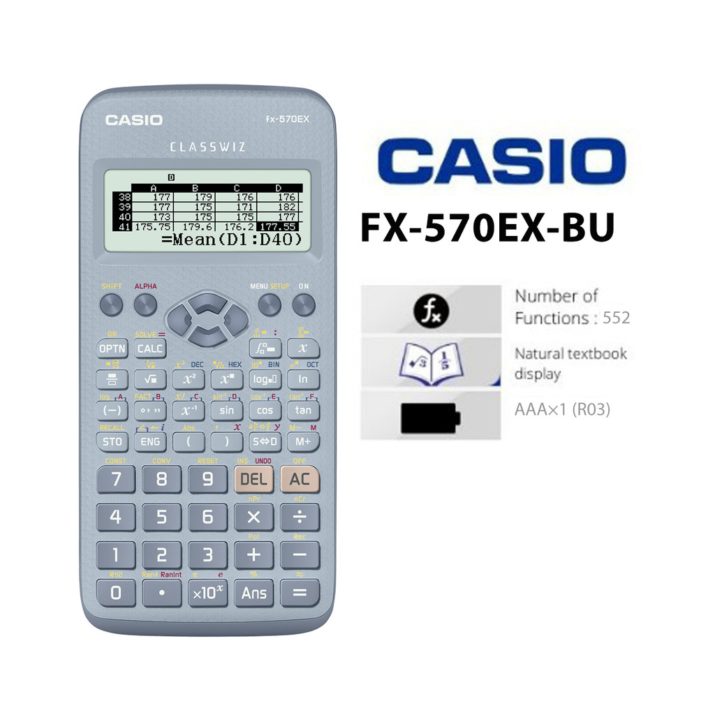 Casio FX-570EX Blue Scientific Calculator School & University ...
