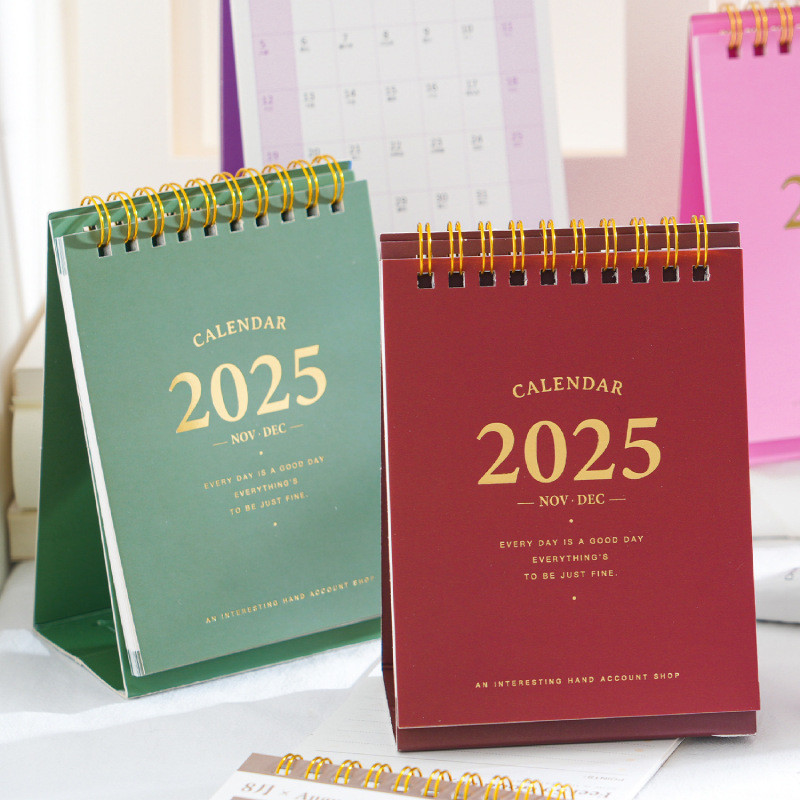 Cdaily|2025 Basic Small Desk Calendar Simple Mini Small Calendar ...