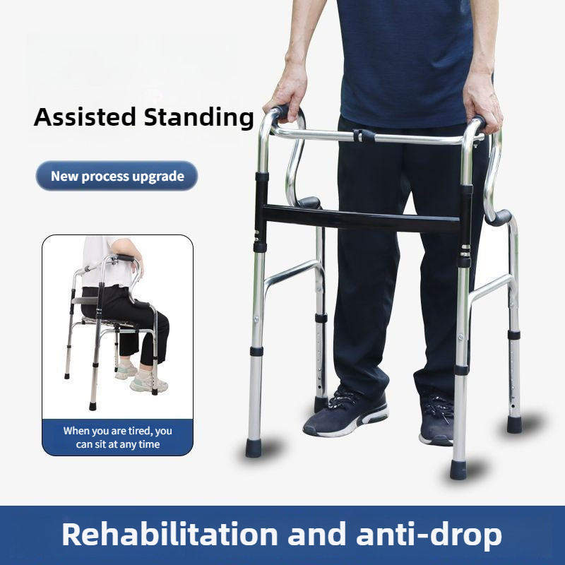 Lightweight Foldable Walking Aid Elderly Assisted Walking Cane Fracture ...