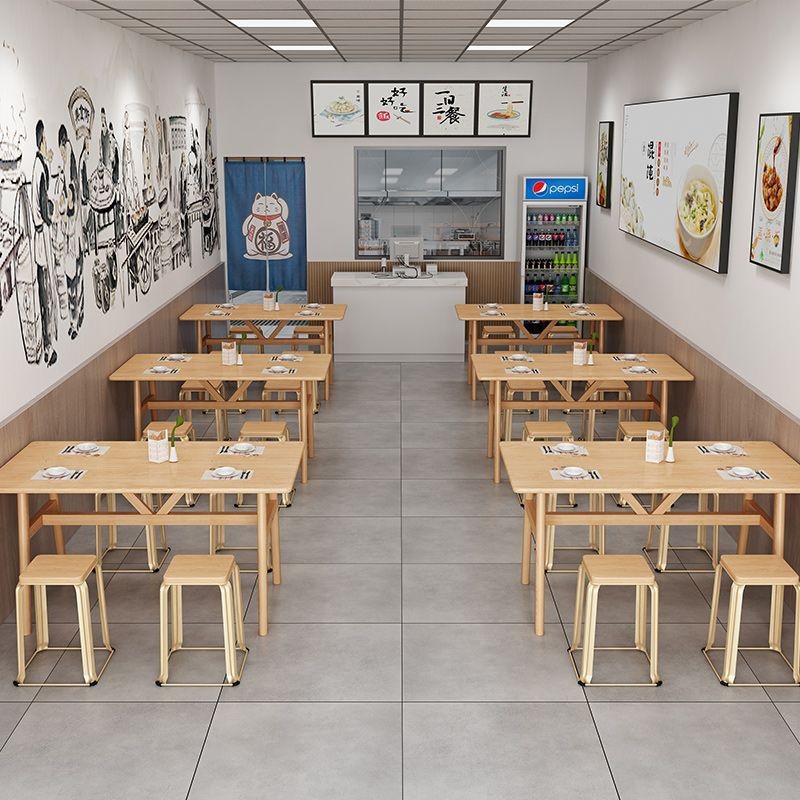Fast Food Restaurant Table and Chair Combination Breakfast Shop ...