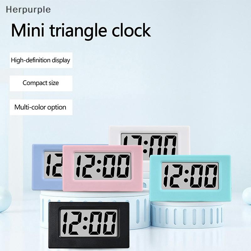 HER Mini Car Dashboard Digital Clock Portable Cute Electronic Digital ...