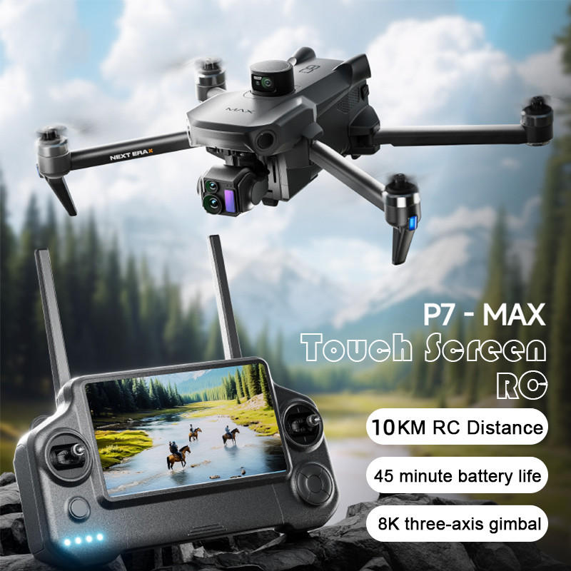 P7 MAX High-end Professional GPS Drone With Screen Remote Control 10km Digital Image ...
