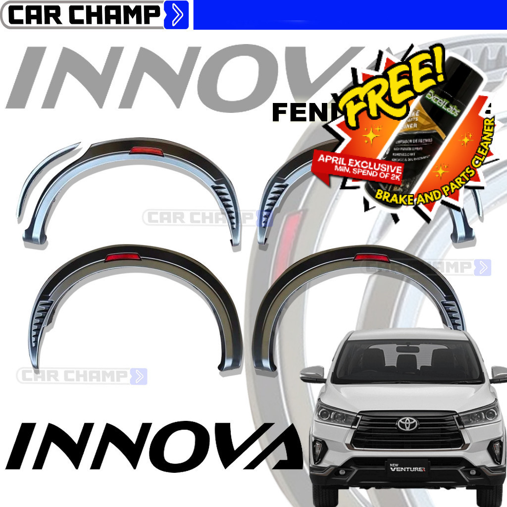 Toyota Innova 2016 to 2025 OEM Fender Flare SLIM TYPE with Reflector ...
