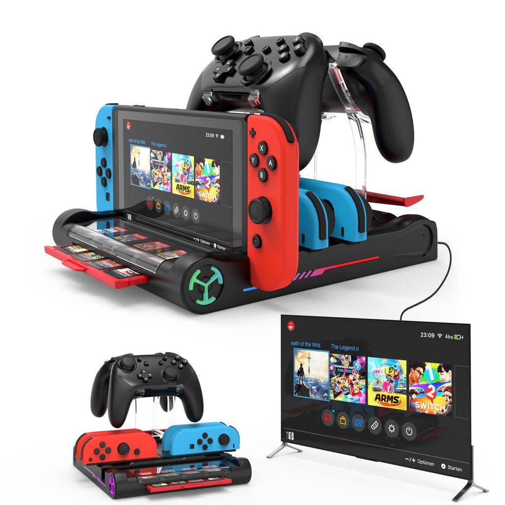 TV Switch Controller Charging Dock Station for Nintendo Switch/OLED Joy ...