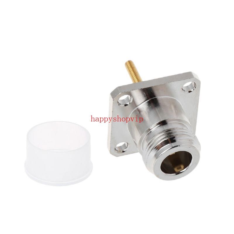 HSV Brass N Female Jack Connector With 4 Hole Flange Mount Chassis RF ...