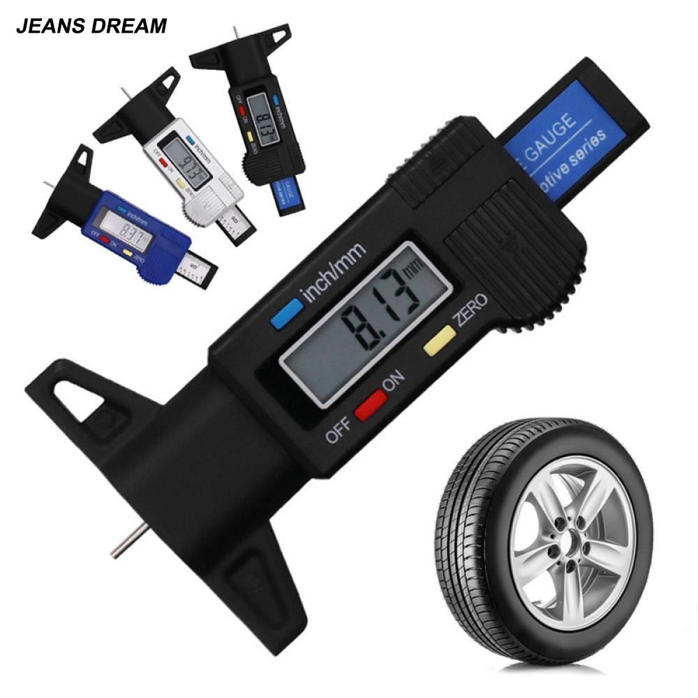 JEANSDREAM Digital Car Tyre Tire Tread Depth Gauge Meter Auto Tire Wear ...