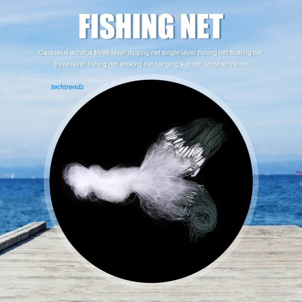 Fishing Net Fish Mesh Trap Monofilament Gill Netting Outdoor Portable ...