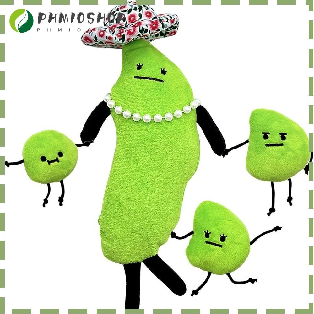MIOSHOP Secret Staycation Plush Toy, 31cm Edamame Family Doll, Cartoon ...