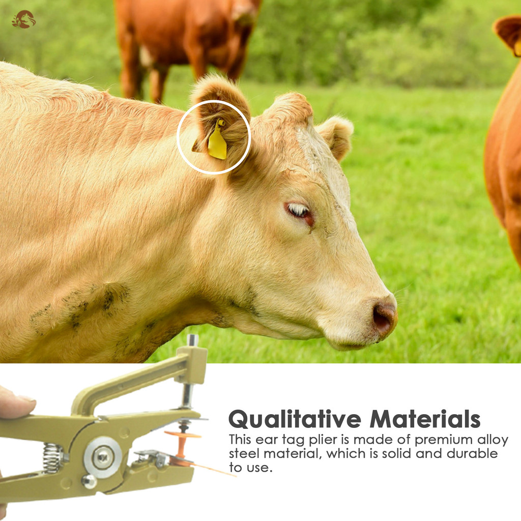 New Ear Tag Plier, Animal Ear Tag Install Tool 90 Degrees Applicator ...