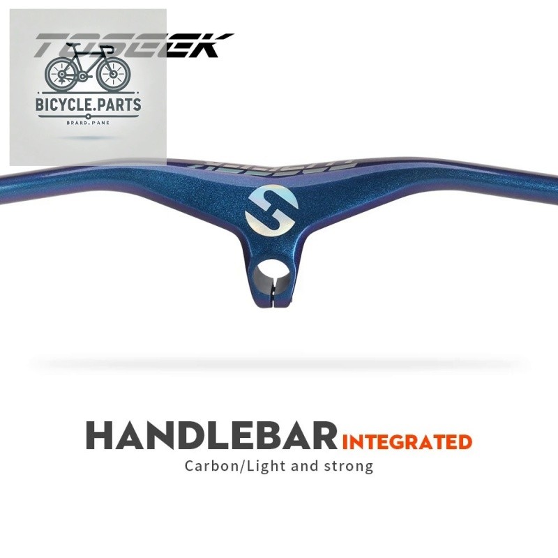 TOSEEK Dazzle Blue Carbon Bike MTB Integrated Handlebar and Stem 17 ...