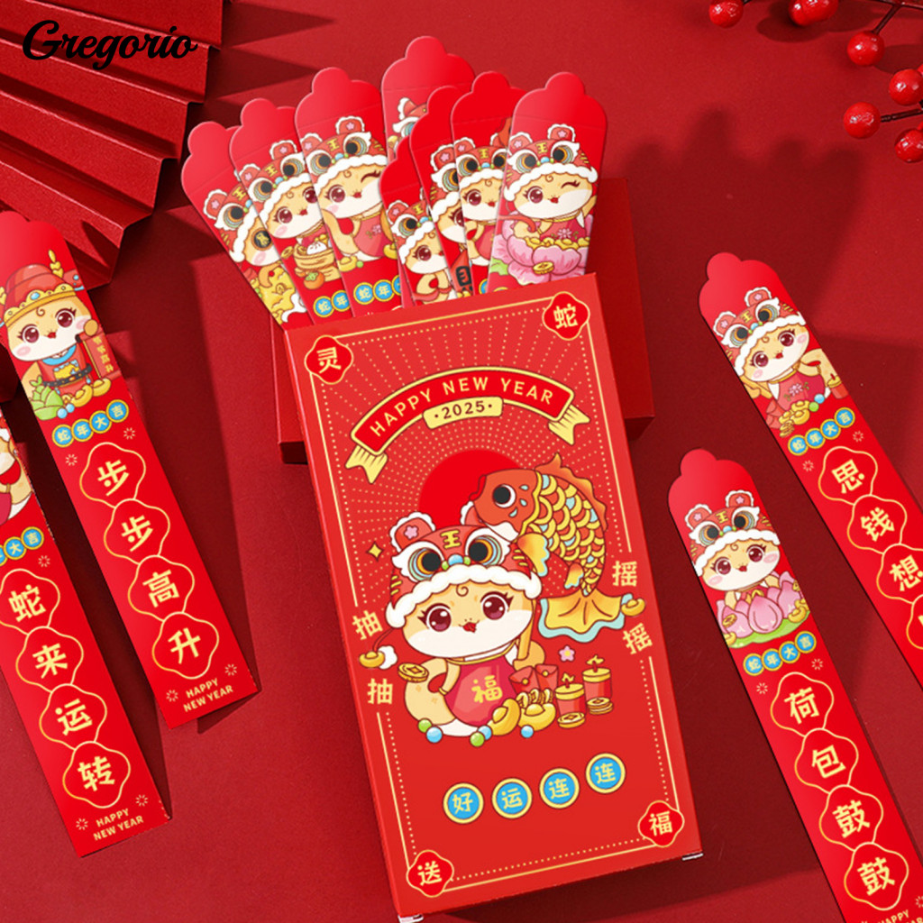 Traditional Chinese Red Packets Thick Red Paper Red Envelopes 12pcs ...