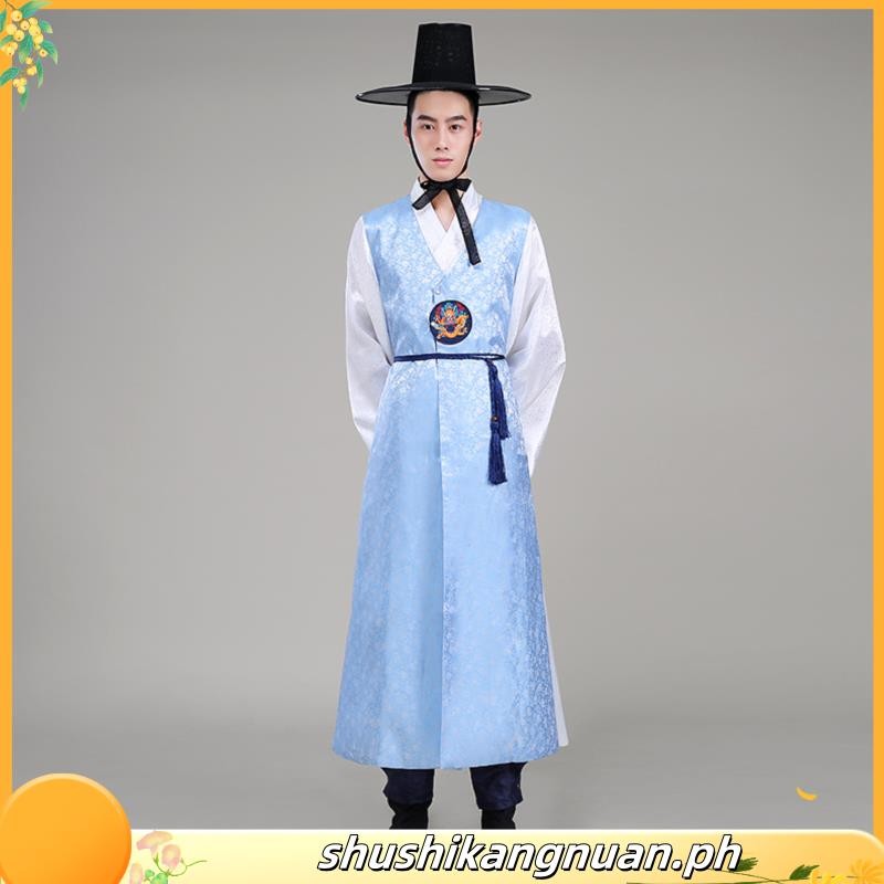 Hot Korean Hanbok Men's Traditional Palace Official Clothing Ancient ...