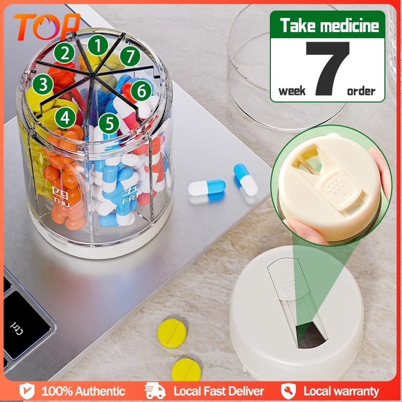 Mini Dispensing Box Medication Sorting Storage Box Pill Box Portable Dispenser | Shopee Philippines