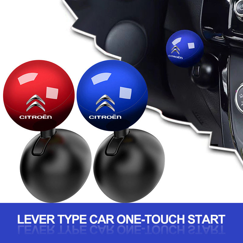 Car One Touch Start Button Protective Cover Pull Lever Handle Start ...