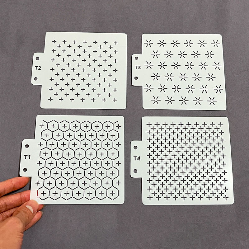 Yixi Sashiko Embroidery Pattern Template Ruler Tea Table Template ...