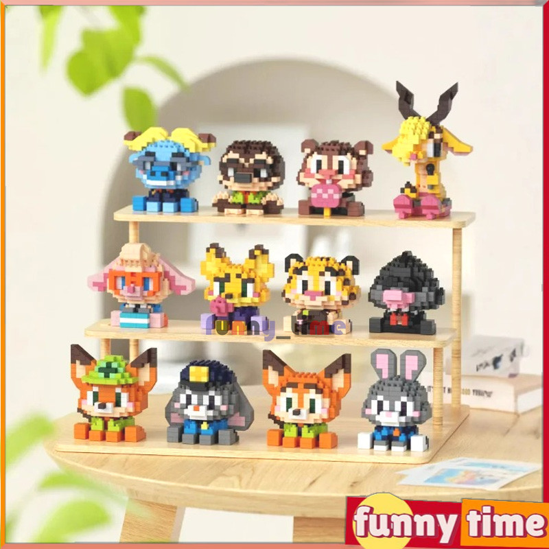 Zootopia Mini Blocks Cartoon Flash Judy Hopps Nick Fox Chief Bogo ...