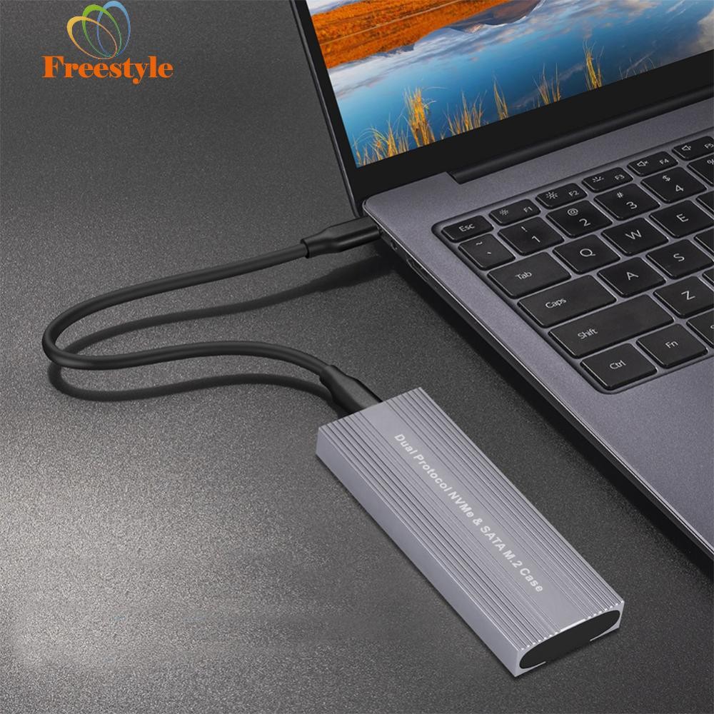 USB3.2 To M.2 NVME Hard Drive Enclosure 10Gbps PCIe 6Gbps SATA External ...