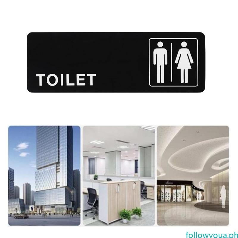 fol Modern Restroom Label Acrylic Bathroom Directional Sign Stylish ...
