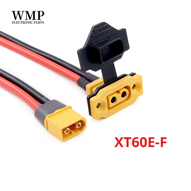 Amass XT60E-F Female Plug Connector Terminal Large Current Gold/Brass Ni Plated Connector Power ...