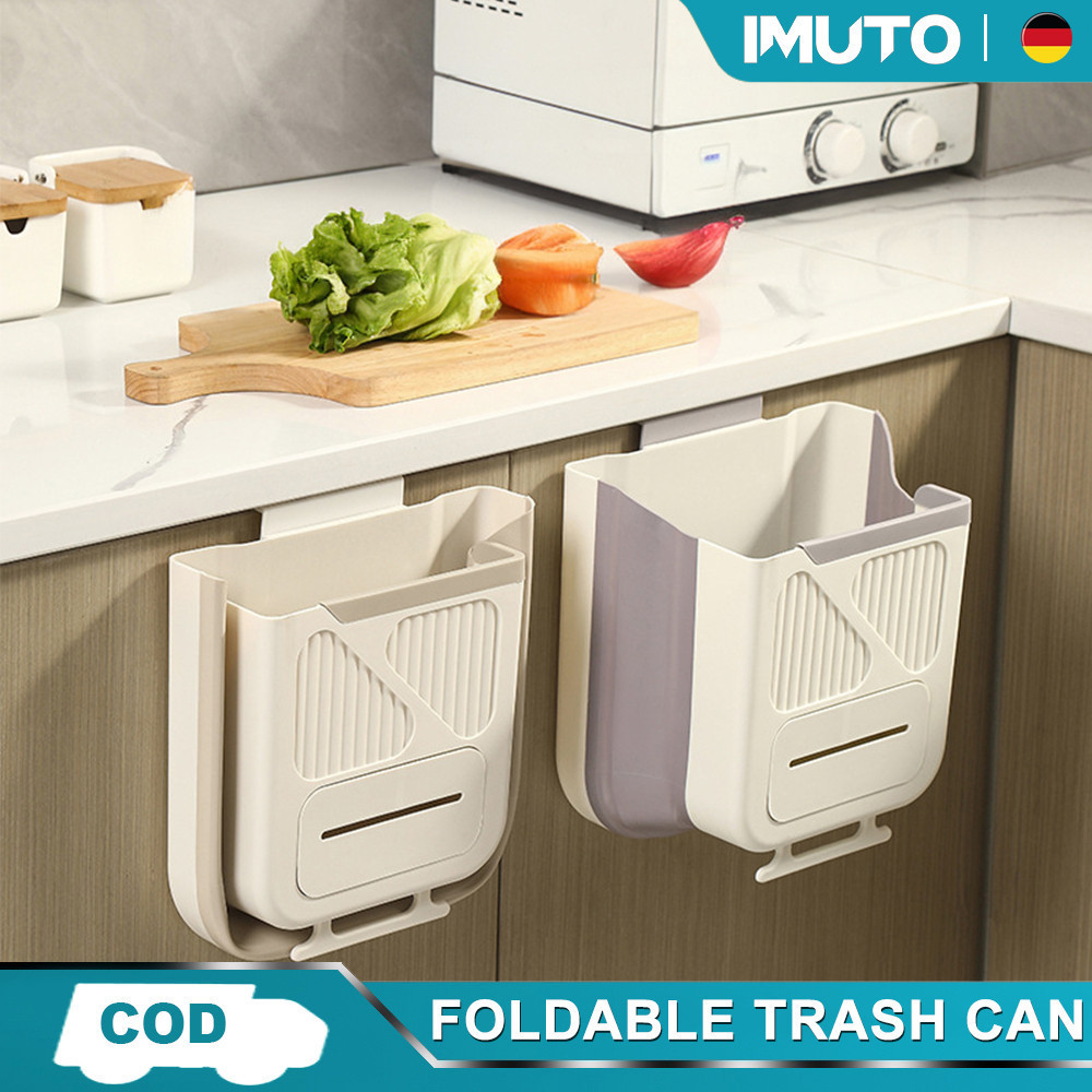10L+75 bagsCan Foldable Kitchen Trash Trash Bin Garbage Bin with Trash ...