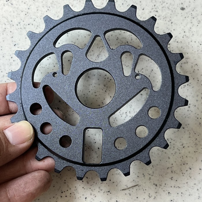 HITAM Front GEAR BMX 24T COG CRANK BLACK ALLOY ORIGINAL 24 T ENTENG ...